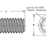 FHS-024-10 - Self-Clinching Threaded Studs - Type FH/FHS/FHA - PEM® Fastening Products