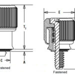 PF11-M3-0 - Large knob, spring-loaded – Types PF11 and PF12 - PEM® Fastening Products