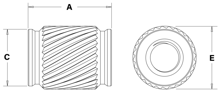 CKS-M6-2 - CASTSERT® press-in inserts - PEM® Fastening Products